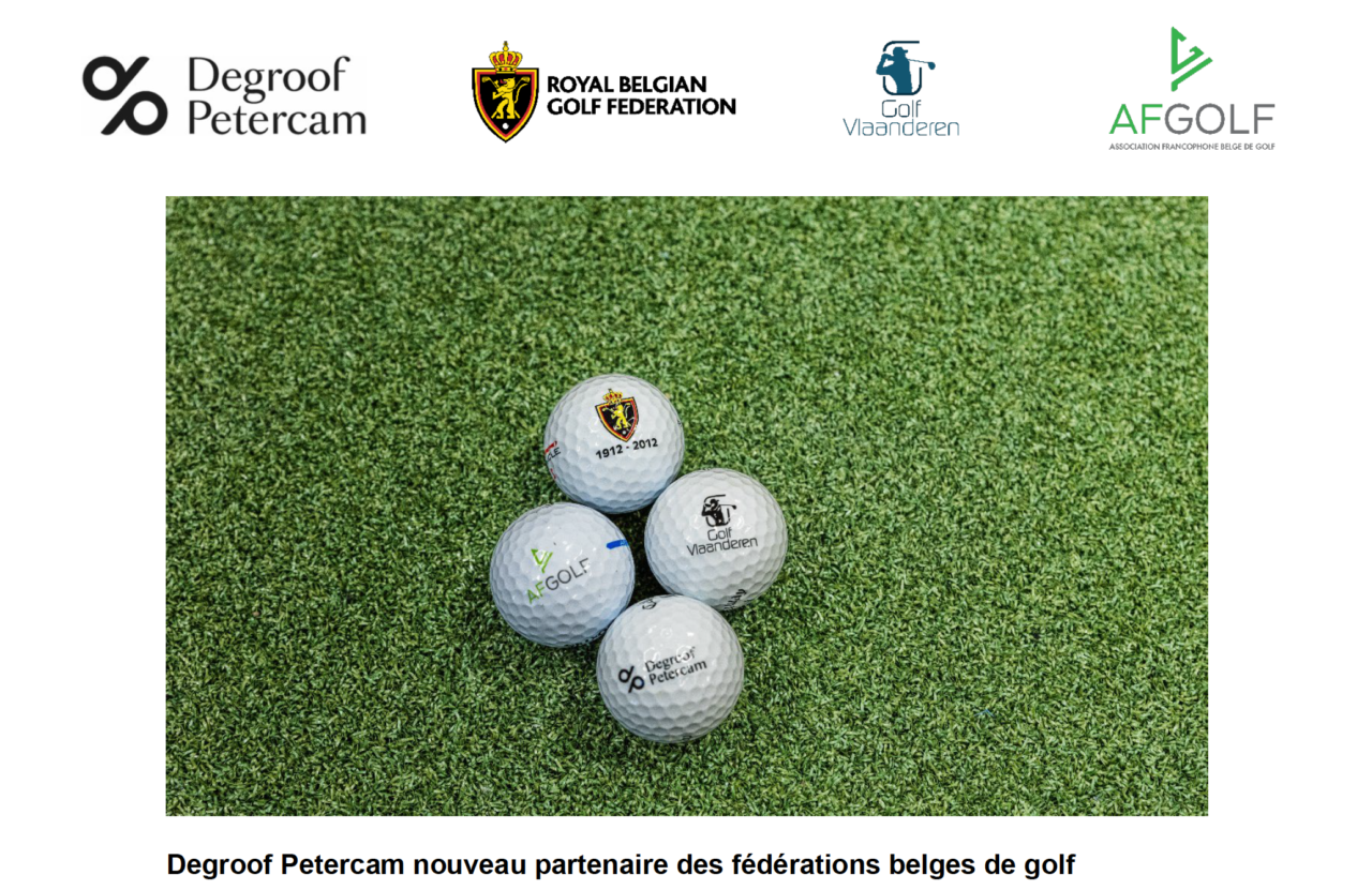 Degroof Petercam nouveau partenaire des fédérations belges de golf ...